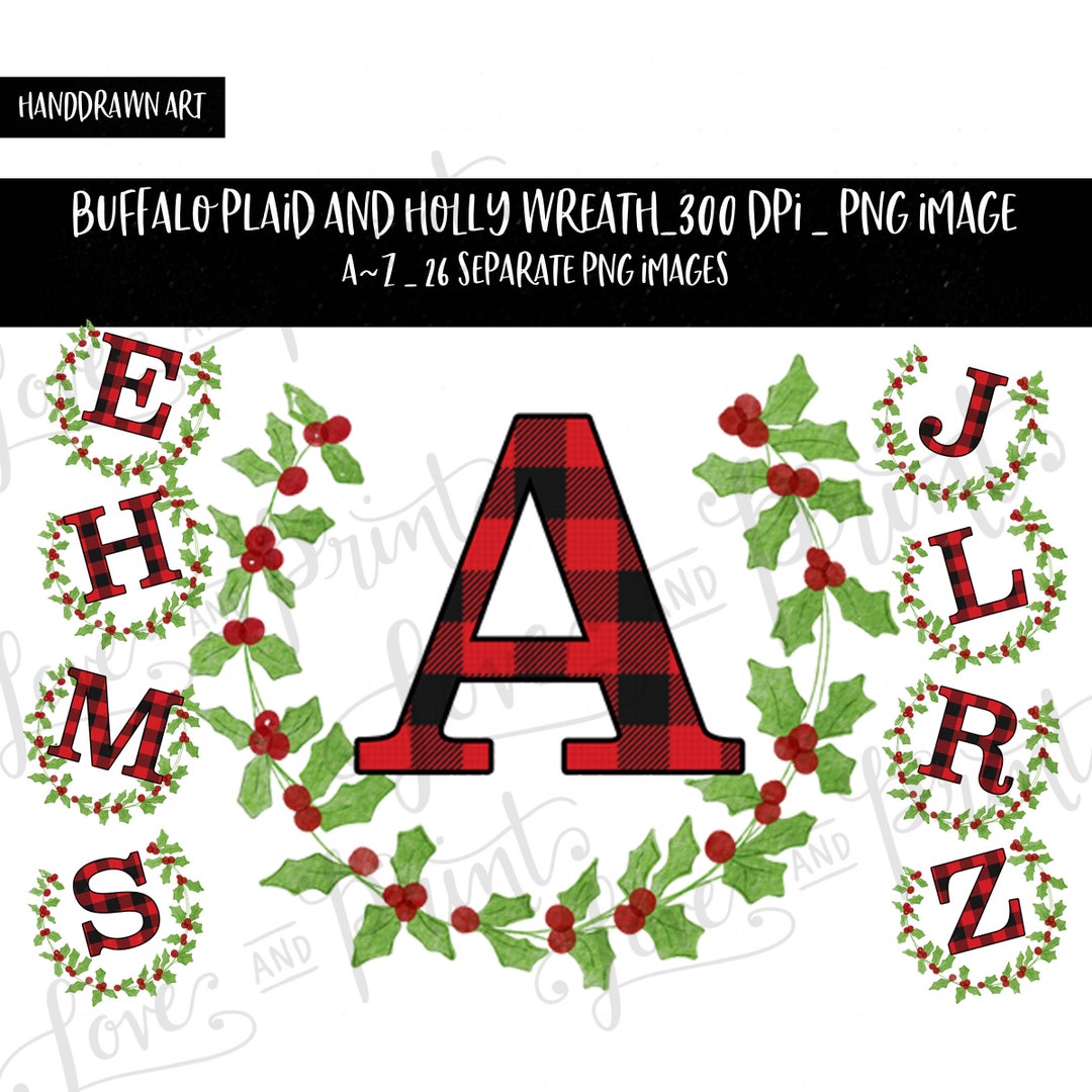 Buffalo Plaid Alphabet | - Etsy