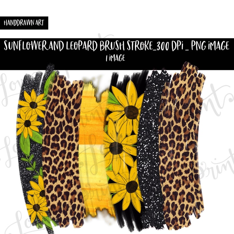 Blank Brush Stroke | Sunflower Brush Strokes | Leopard Brush Stroke ...