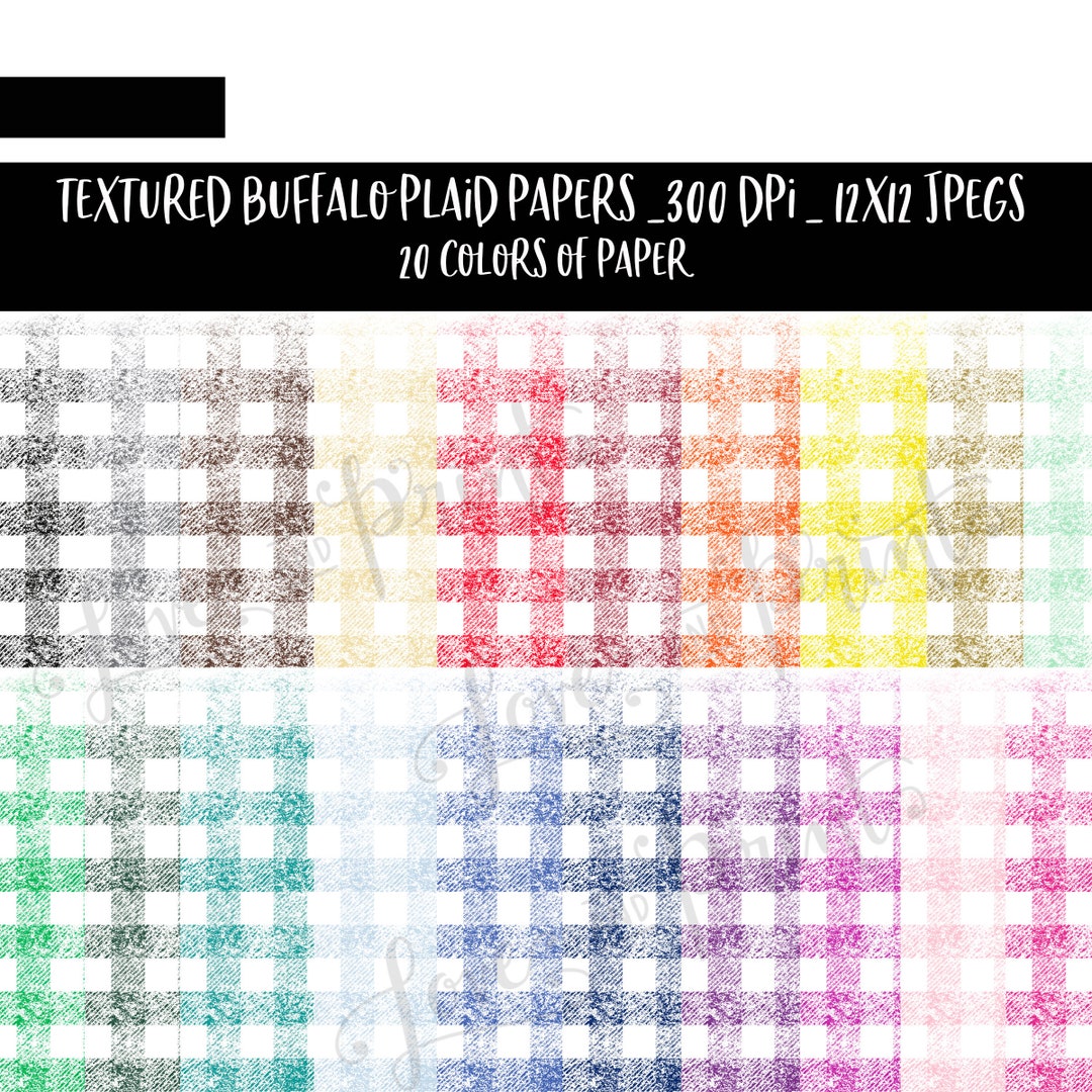 Buffalo Plaid Digital Paper | Plaid Paper | Digital Paper | Textured ...