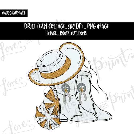 Drill Team Sublimation Design Drill Team Mom Boots Pom | Etsy