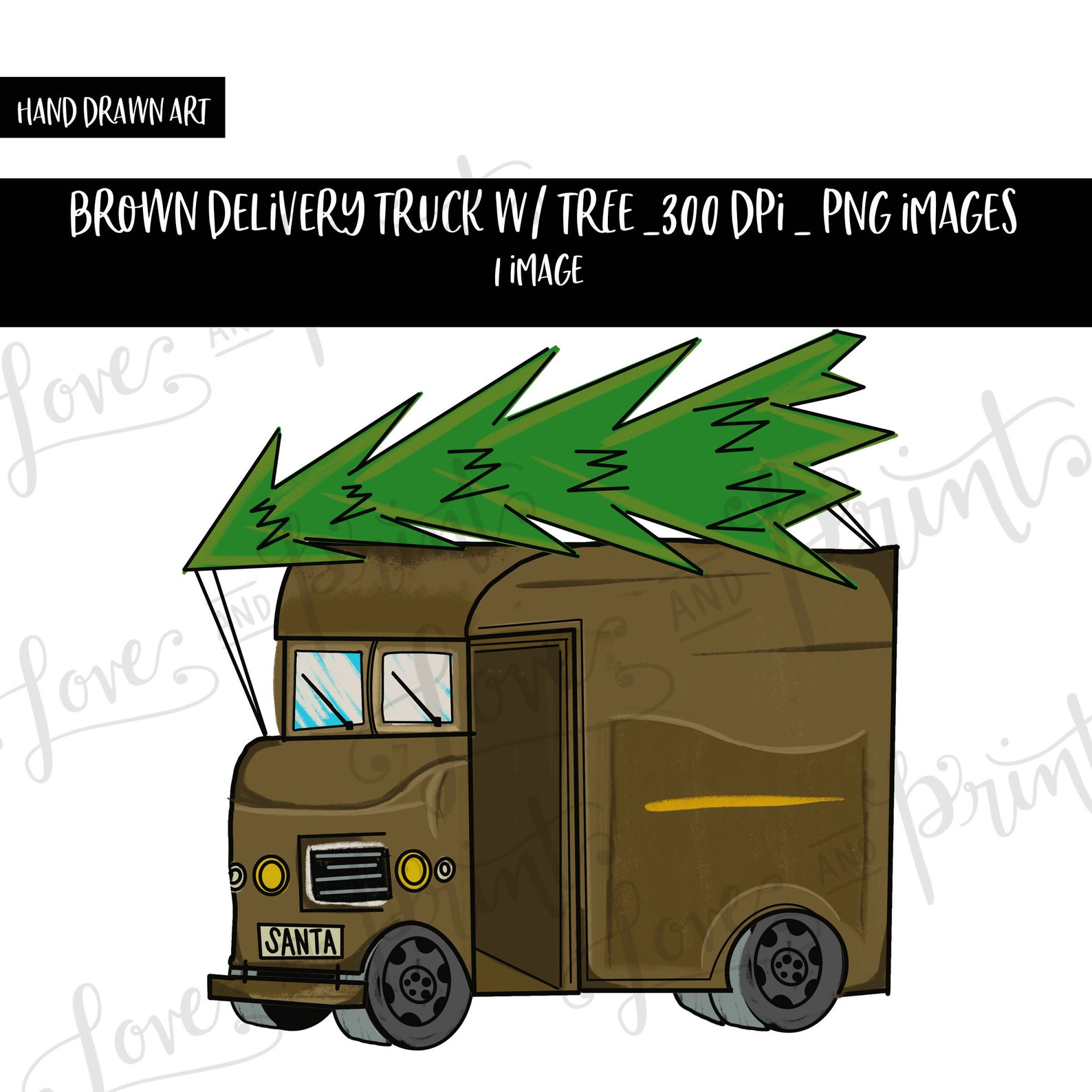 Brown Delivery Truck PNG Delivery Truck Sublimation Design - Etsy