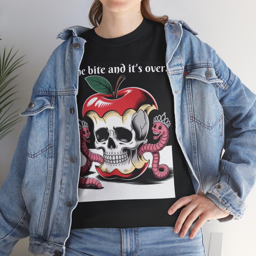 Rotten Apple Gothic Tee: Mall Goth Humor, Halloween Shirt - Etsy