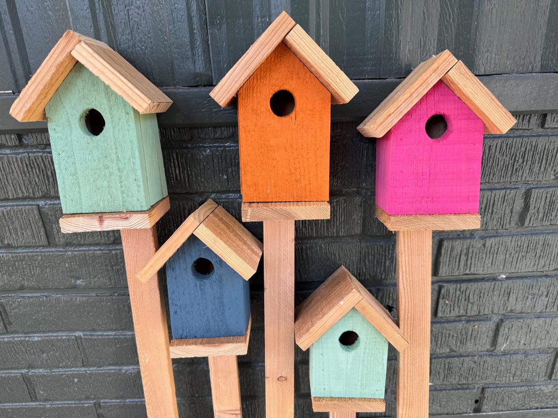 Handmade Birdhouse, Rustic Birdhouse, Garden Birdhouse, Outdoor ...
