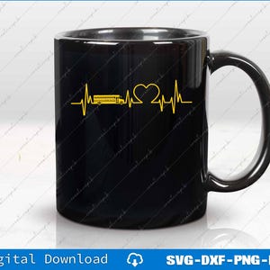 Love School Bus Heartbeat Svg, Png Digital Files - Etsy