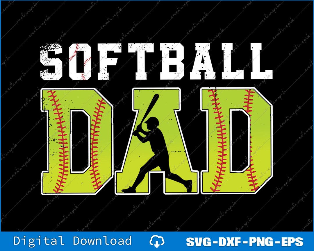 Softball Dad Svg, Softball Daddy Svg, Sports Dad Svg, Softball Shirt ...