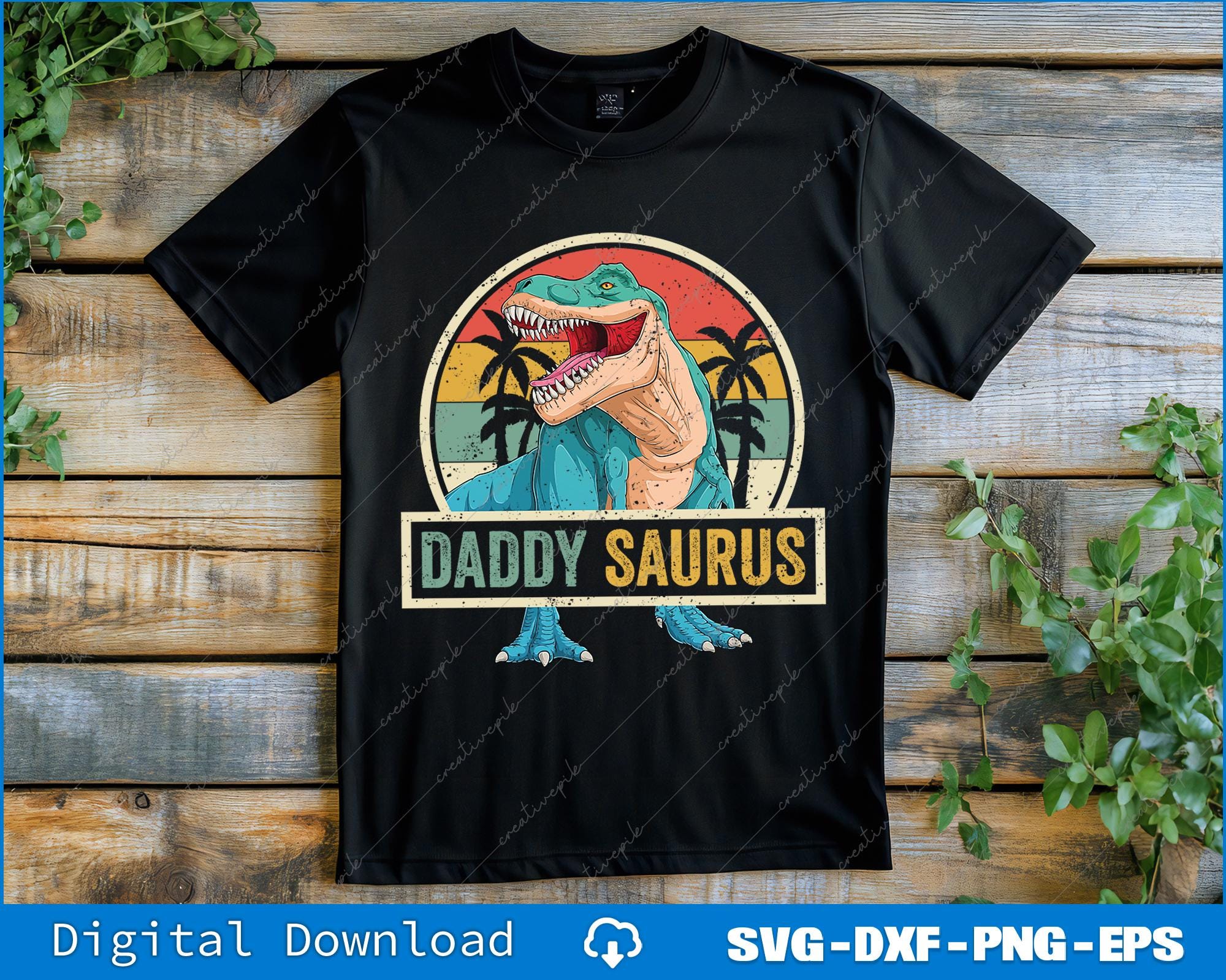 Daddysaurus T Rex Dinosaur Daddy Saurus Family Matching Svg, Png ...