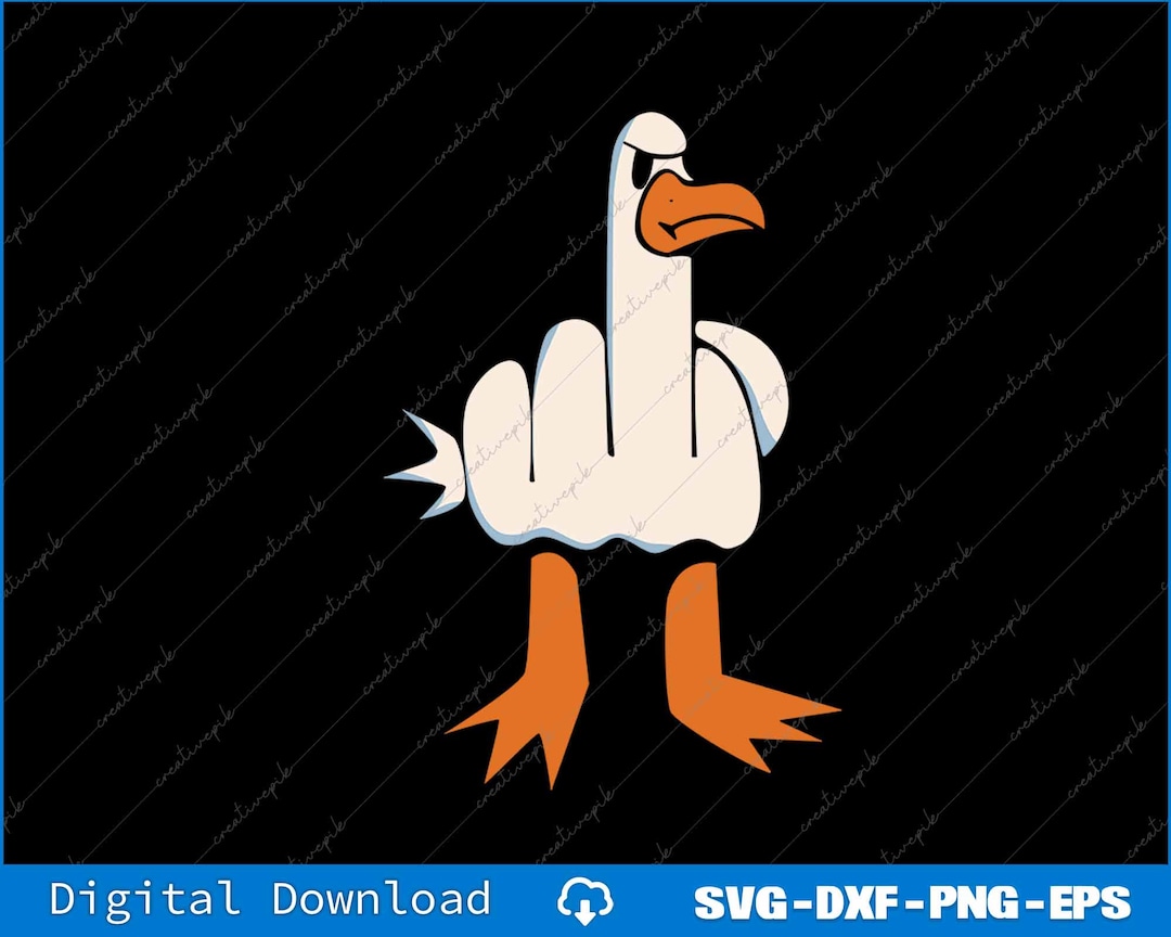 I Don't Give A Duck Middle Finger Funny Offensive Rude Duck Svg, Png ...