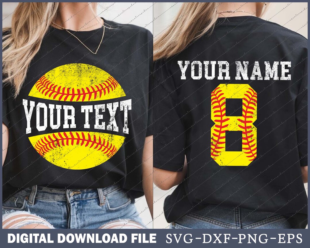 Custom Softball Team Name Svg, Personalized Softball Name Number Svg ...