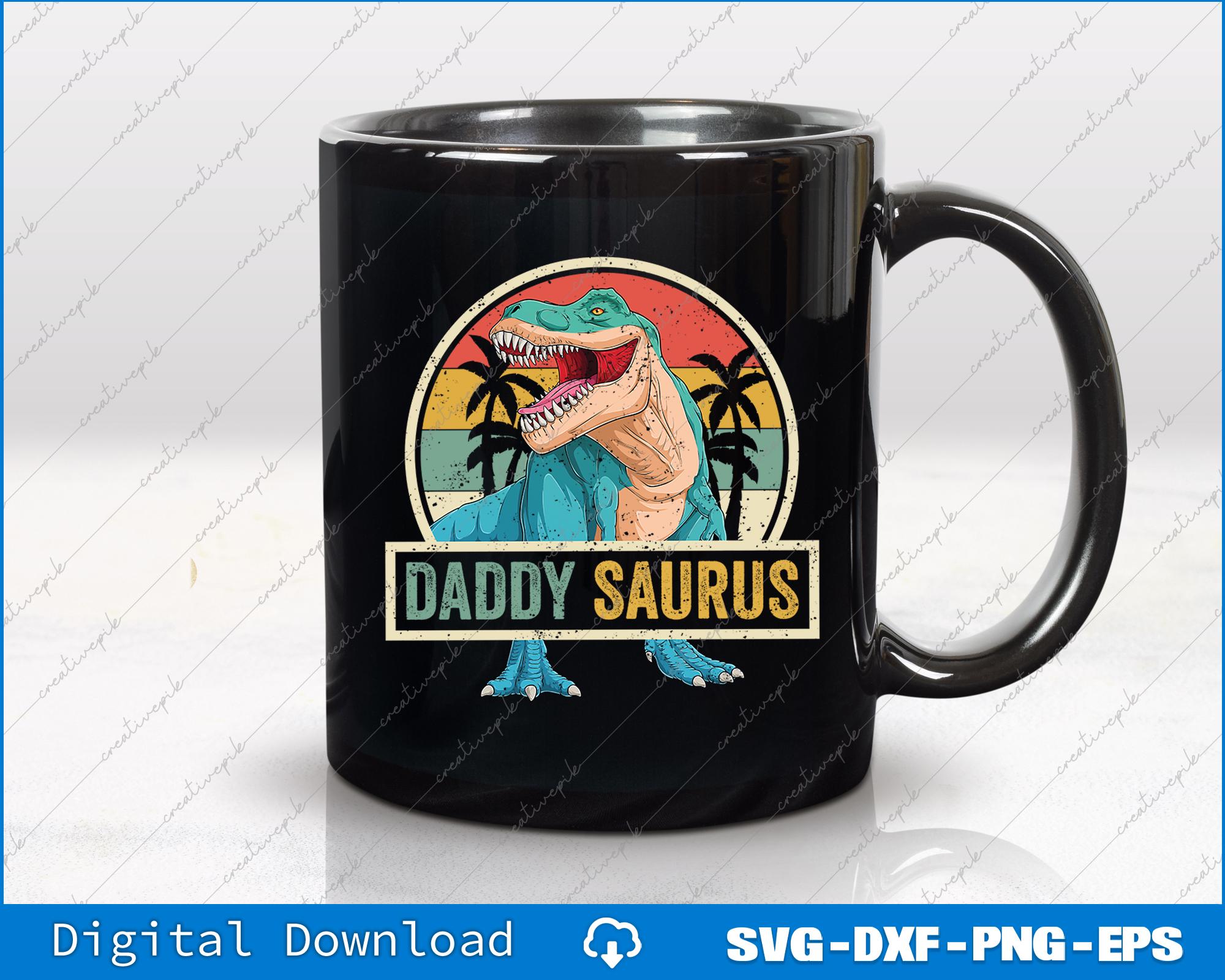 Daddysaurus T Rex Dinosaur Daddy Saurus Family Matching Svg, Png ...