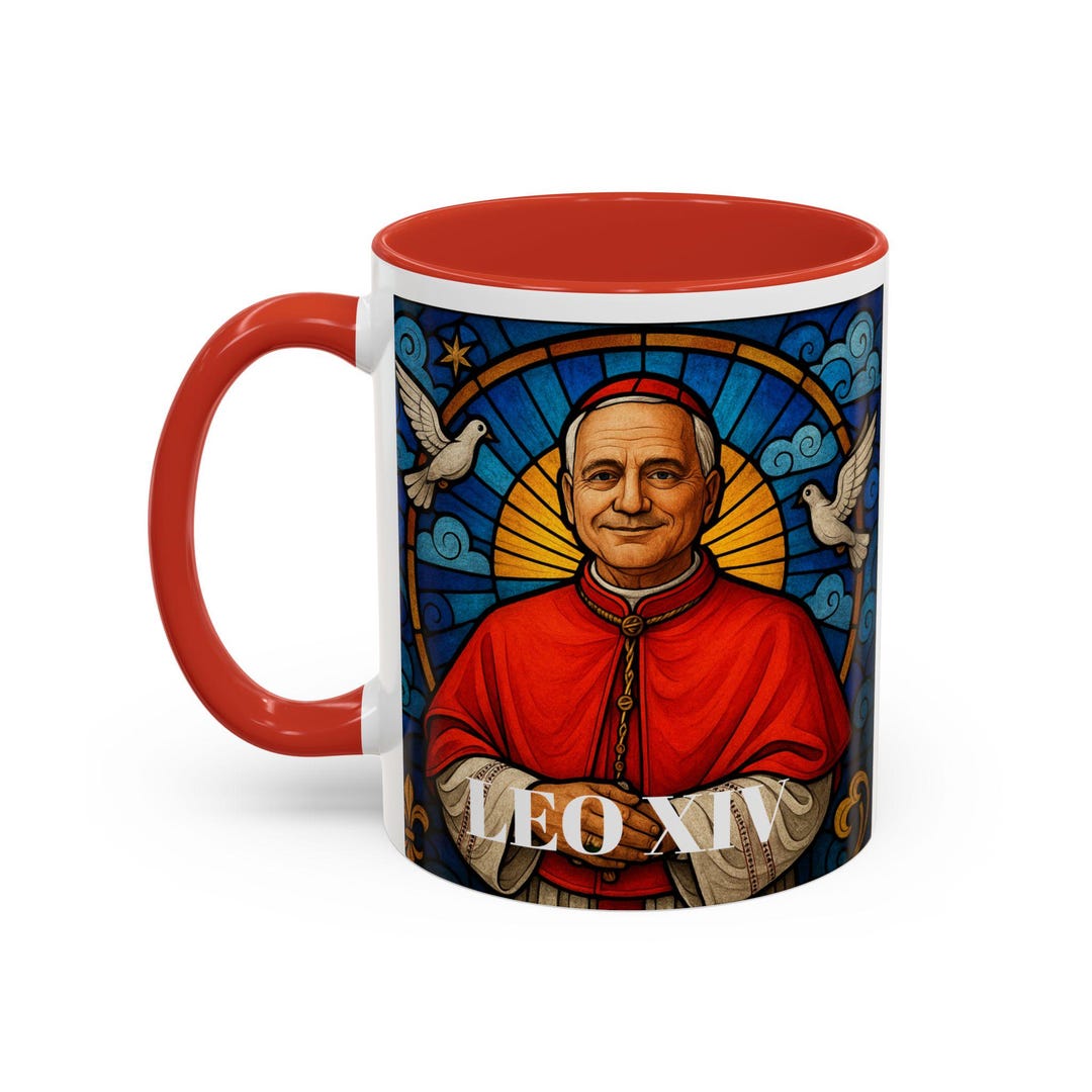 Mug, Pope Leo XIV, Catholic Popes Gift, Religious Coffee Cup, 11oz ...