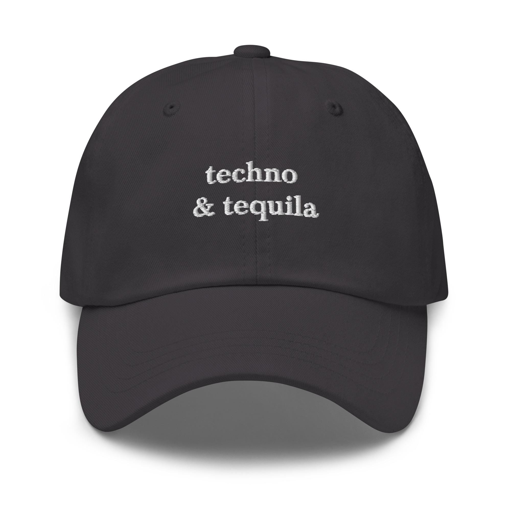 Techno & Tequila Embroidered Dad Hat – Disco Lines Party Rave Festival ...