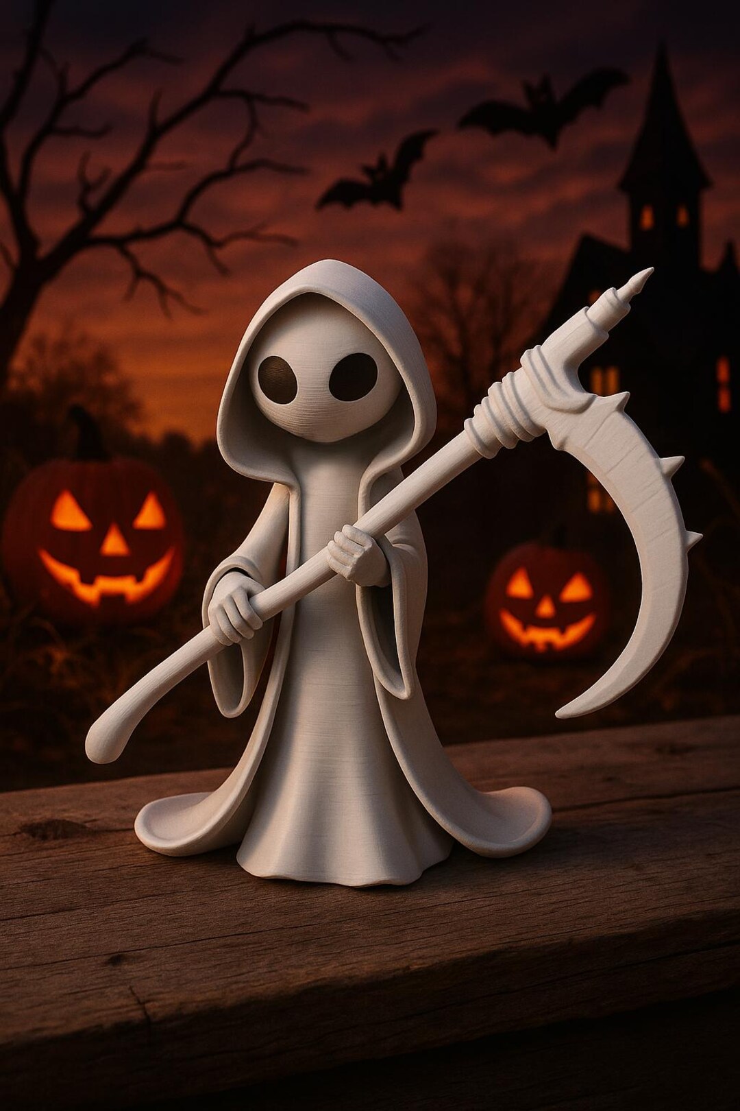 Grim Reaper 3D Print Model: Spooky Halloween Figurine (STL File) - Etsy