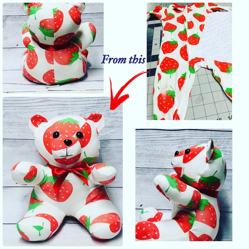 Custom Made Memory Bear Keepsake From Loved Ones Clothing - Etsy