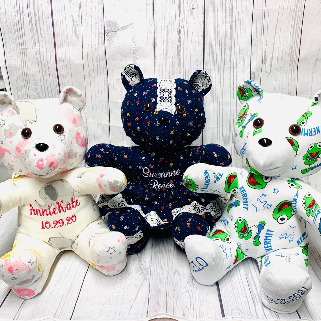 Handmade Memory Bear Keepsake From Loved Ones Clothing- Bear From Baby ...