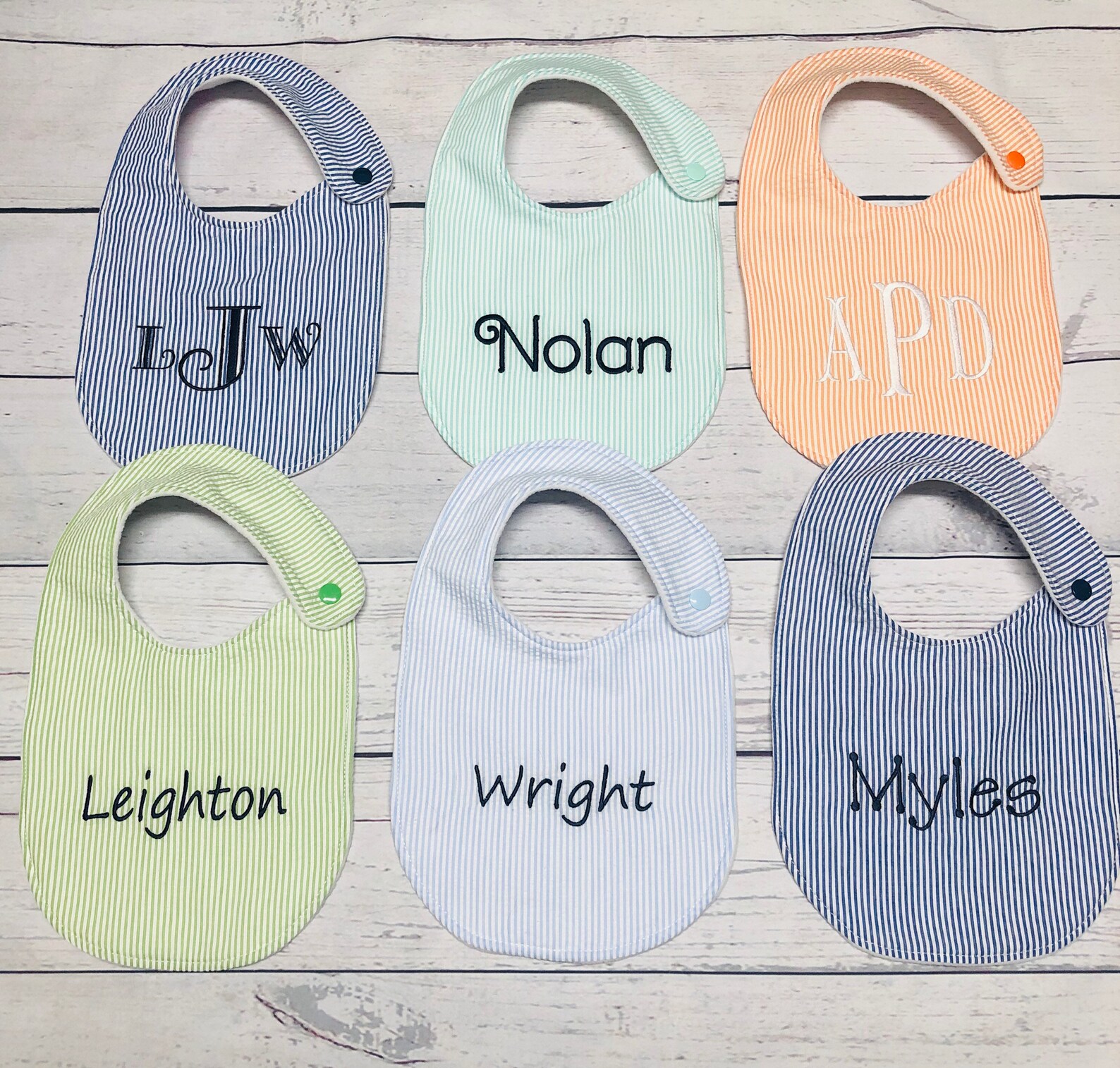 Pick Your Colors and Build Your Set of Personalized Bibs Burp | Etsy