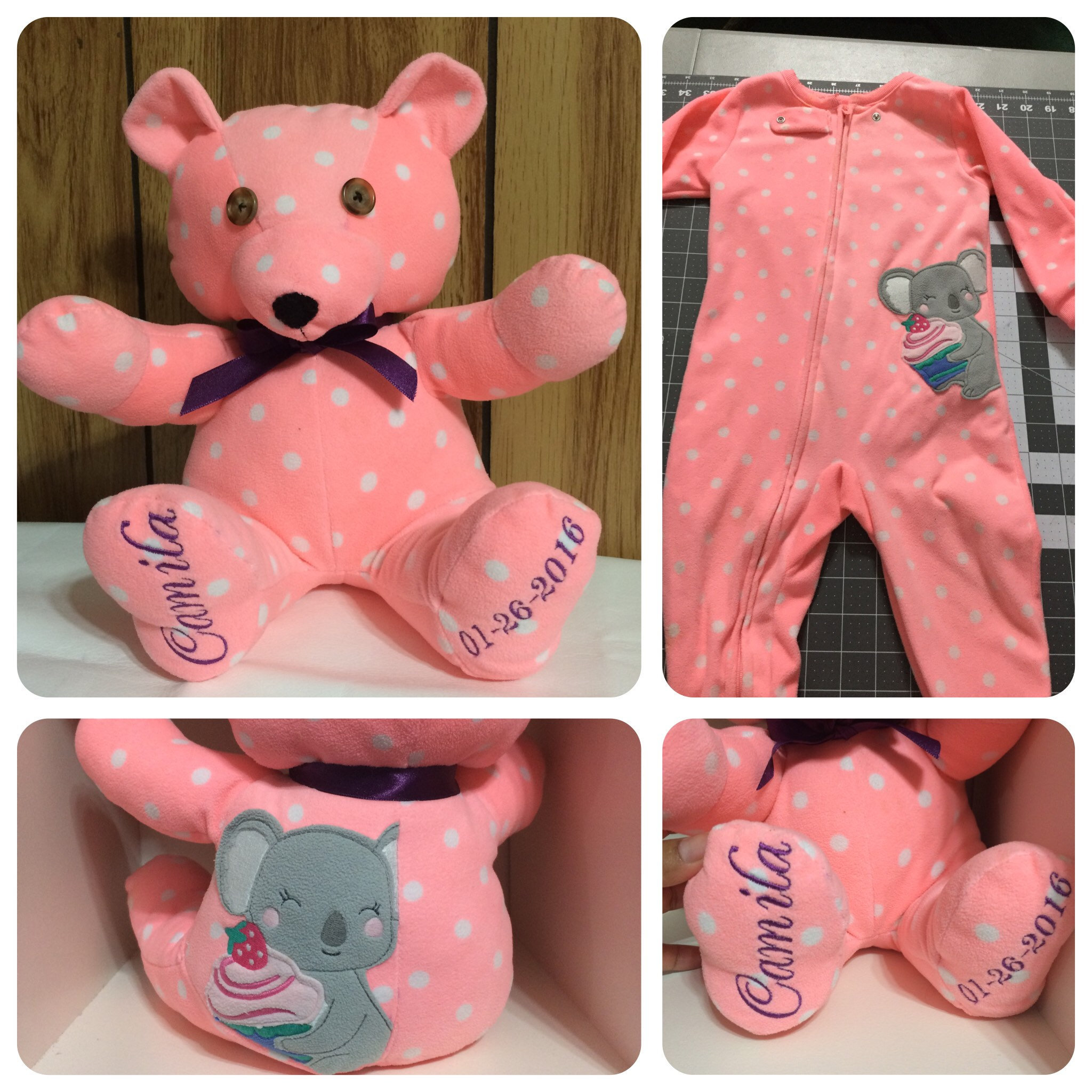 Oso personalizado hecho de la ropa de sus seres queridos oso | Etsy