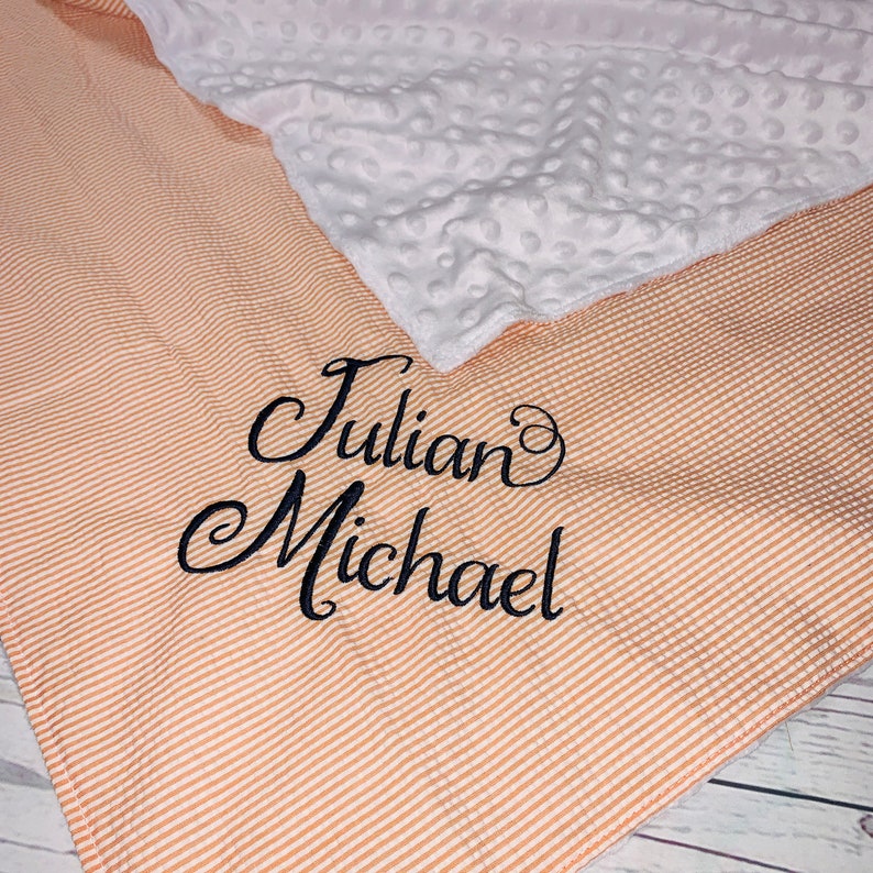 Personalized Embroidered Receiving Swaddle Blanket, Baby Shower Gift ...