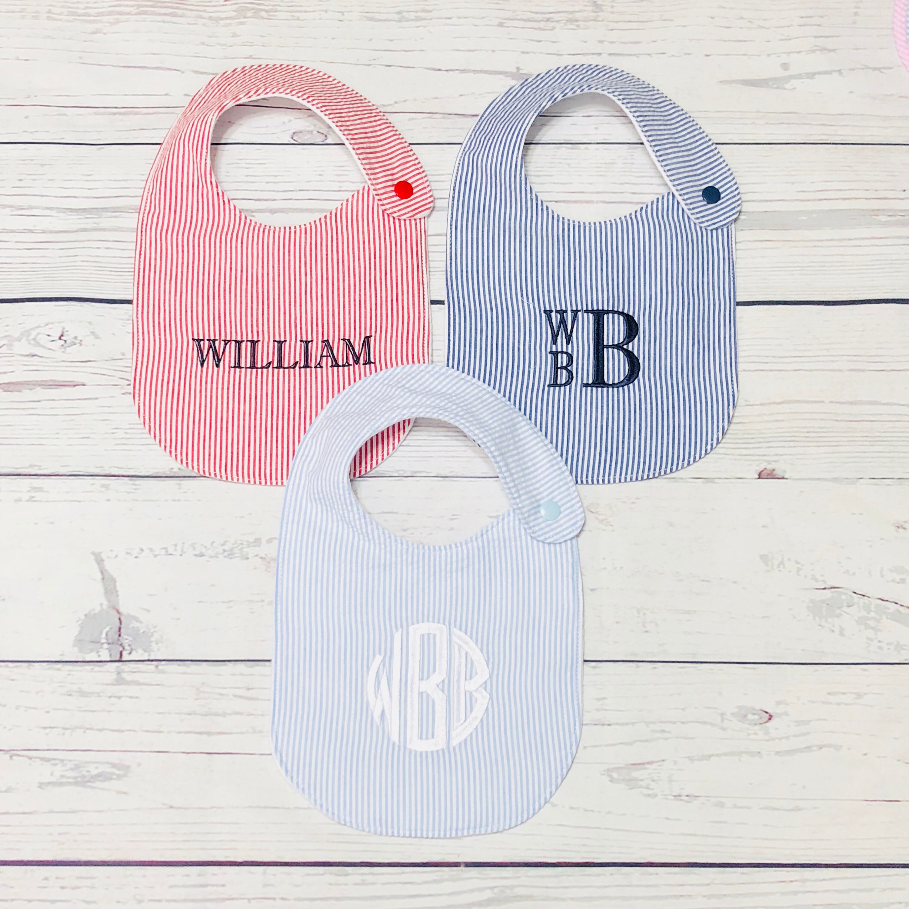 Pick your colors and build your set of personalized bibs burp | Etsy
