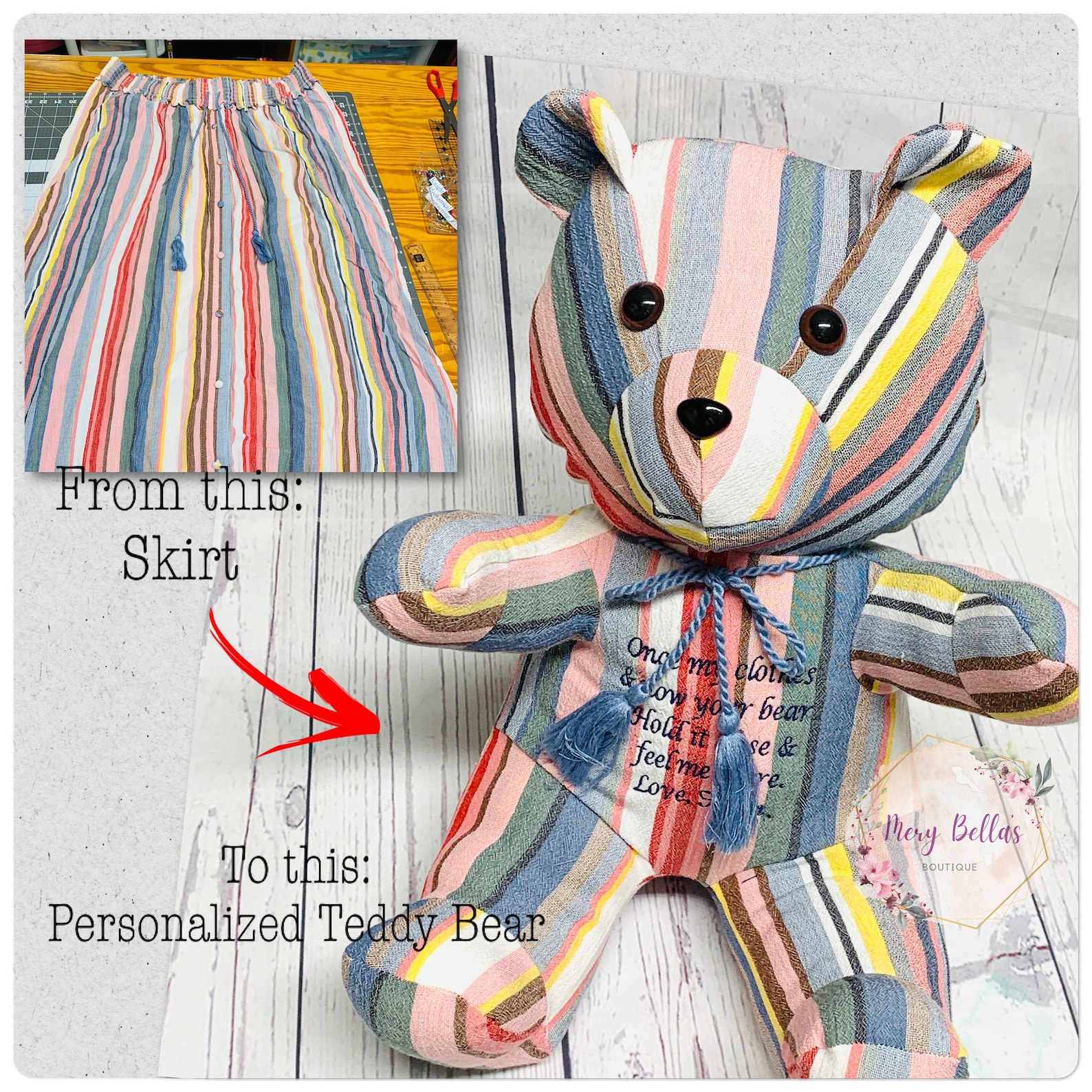 Custom Made Memory Bear Keepsake From Loved Ones Clothing - Etsy