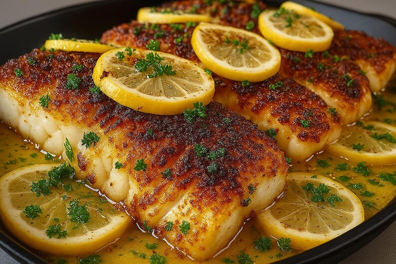 Lemon Butter Fish Fillets Recipe: Easy Dinner (printable PDF) - Etsy