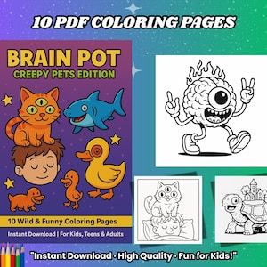 Brain Rot Coloring Pages - Etsy