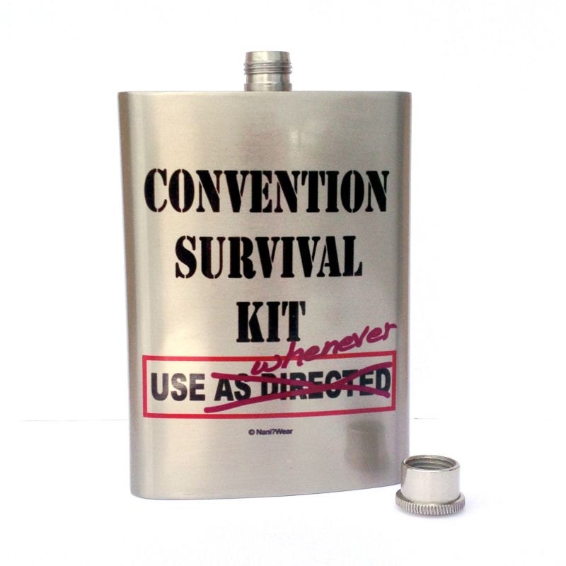 Anime Flask 8oz: Convention Survival Kit Stainless Steel FREE - Etsy