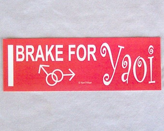 Bumper Sticker I Brake for Anime Cons | Etsy