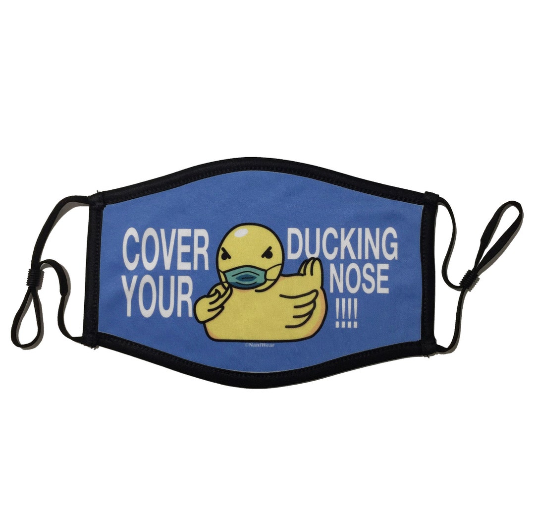 Autocorrect Rubber Ducky Meme Face Mask Cover Your Ducking - Etsy