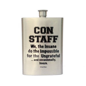 Anime Flask 8oz: Con Staff We the Insane FREE SHIPPING - Etsy