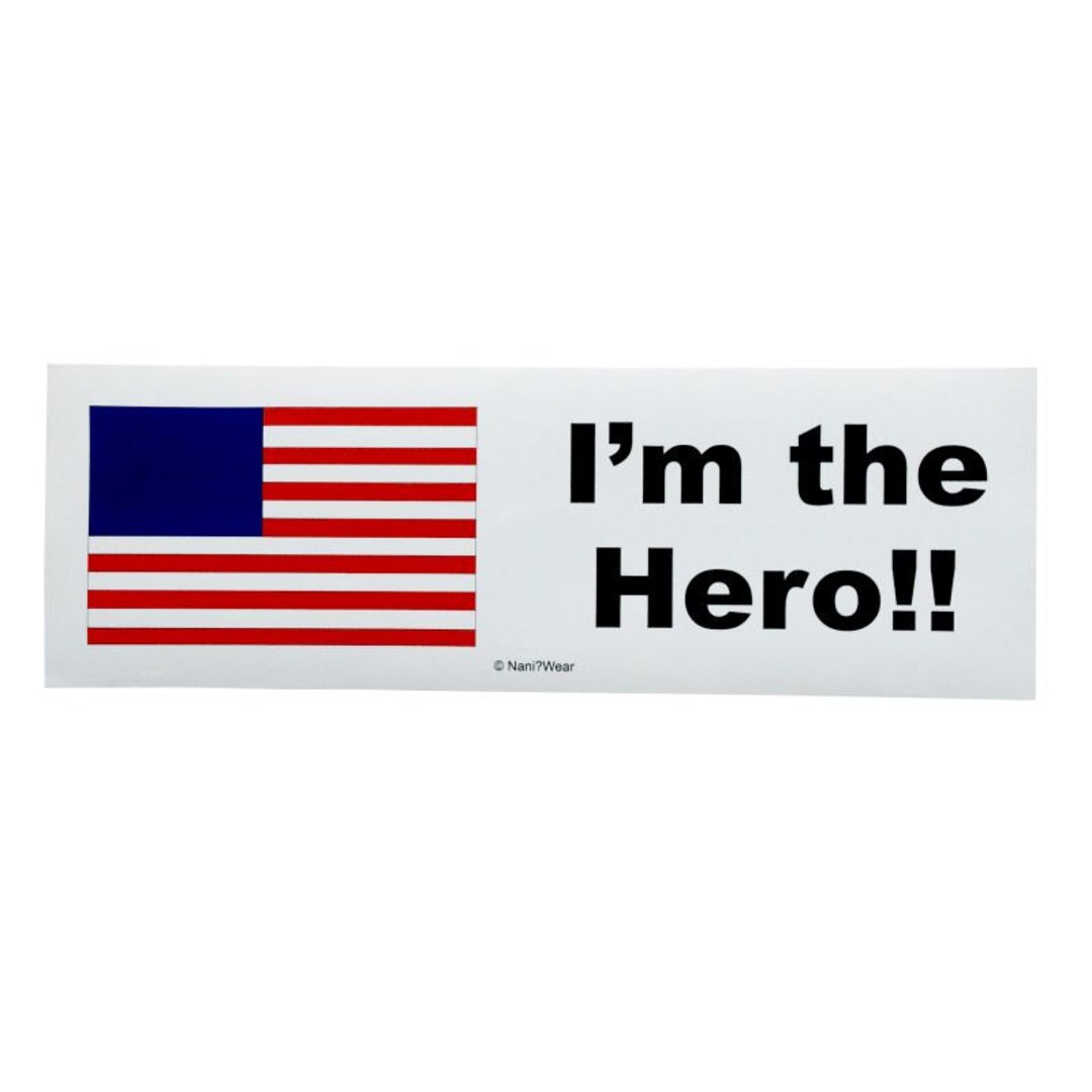 Anime Geek Bumper Sticker America I'm the Hero - Etsy