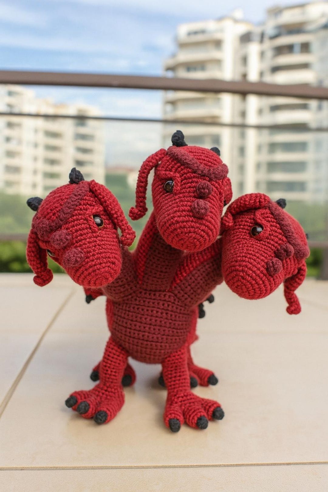 Three-headed Dragon Crochet Pattern – Amigurumi Hydra PDF Tutorial ...