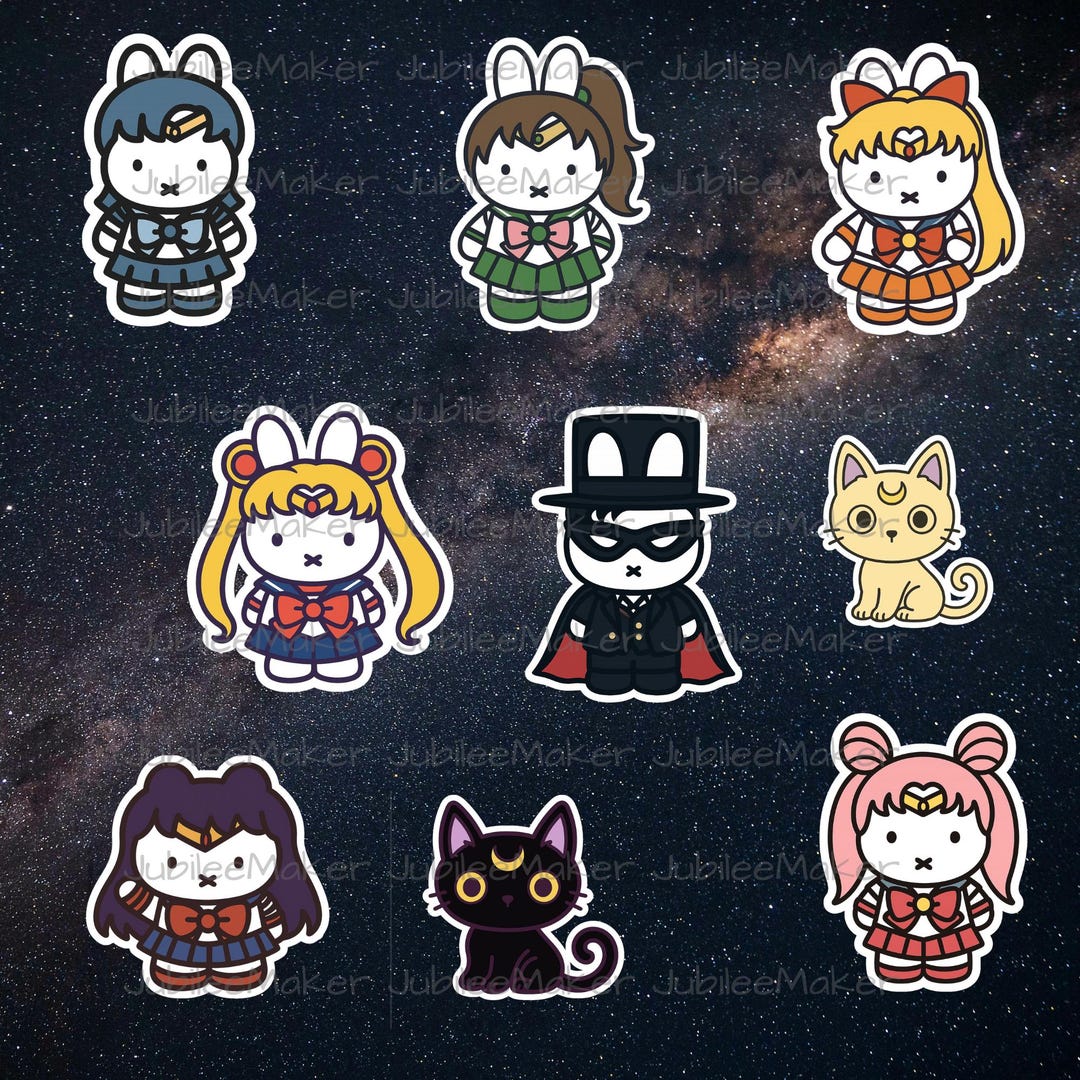 Anime Guardian Stickers | Manga Inspired, Water-resistant Vinyl - Etsy