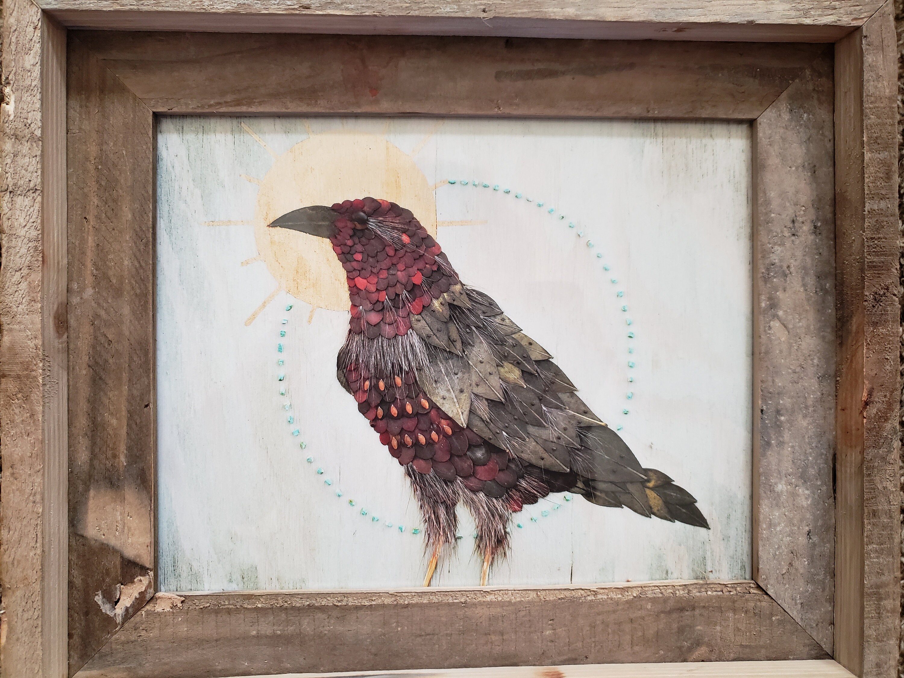 8x10 Leaf Collage Crow Print - Etsy