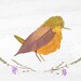 Yellow Bird Leaf Collage Print 8x10 - Etsy