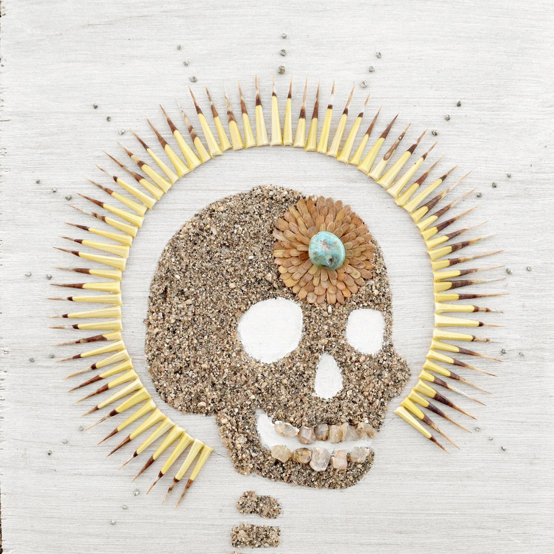 8x8" Arizona Sand Skull Print - Etsy