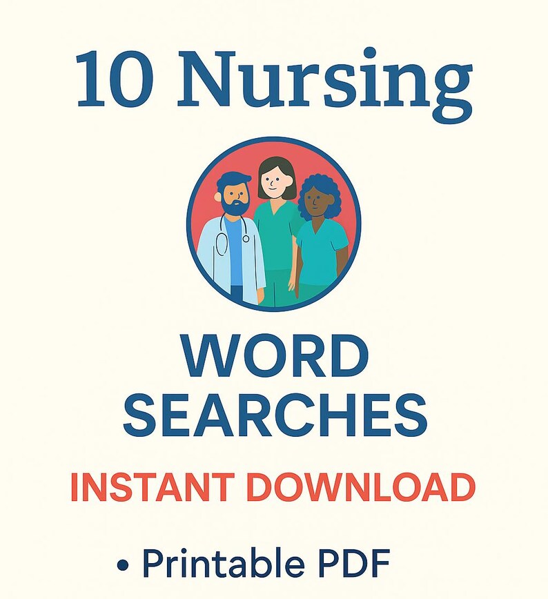Nursing Word Search Puzzle – Printable PDF | Fun & Educational for ...