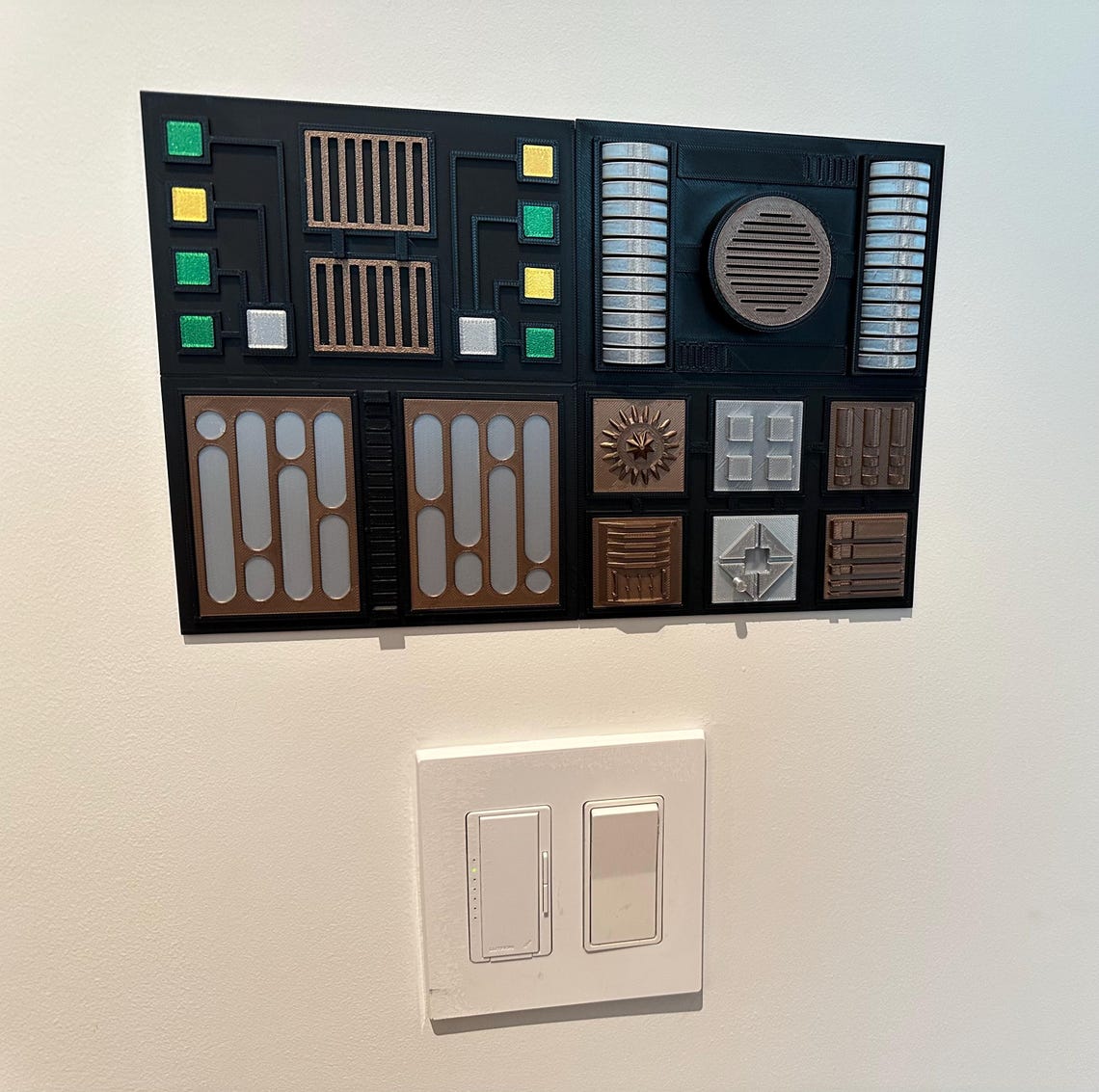 Four Tech Wall Panels With Spaceship Greebles Inspired by Popular ...