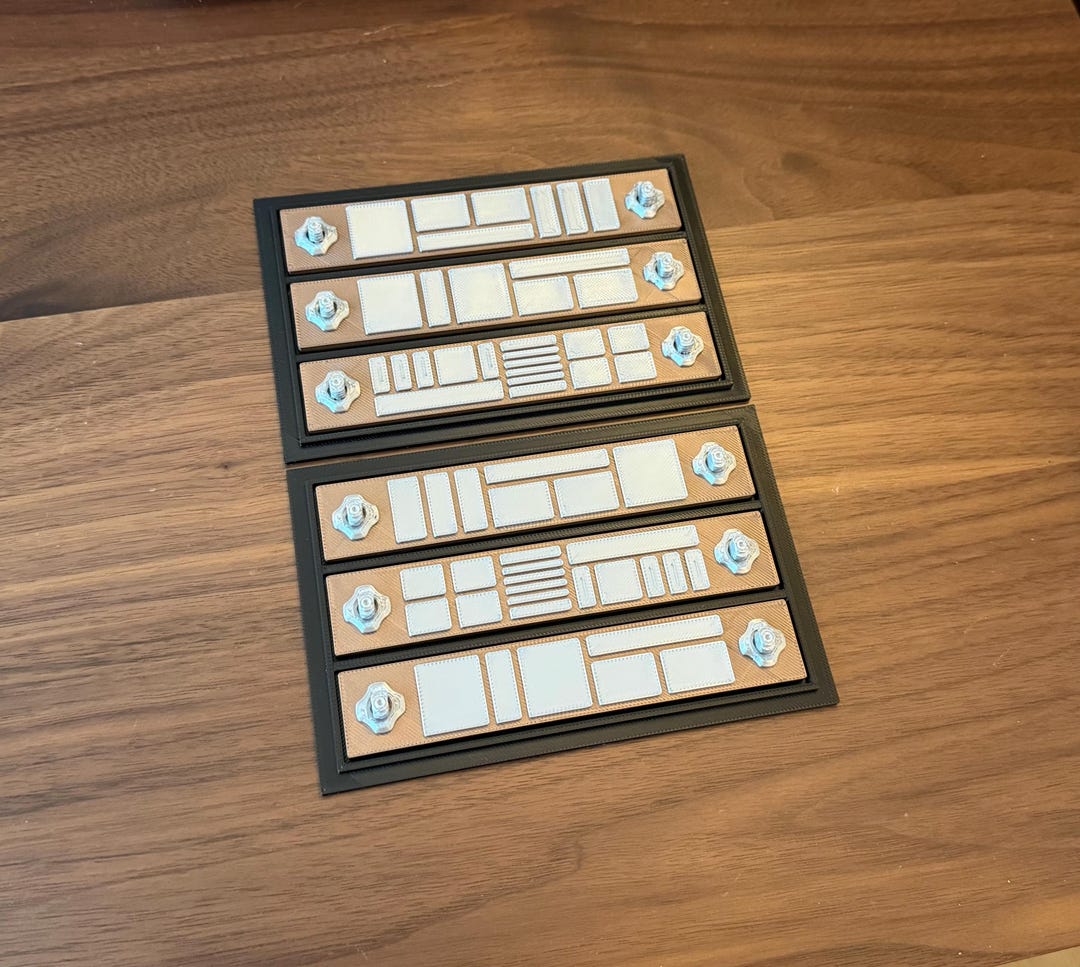 Two Tech Wall Panels With Spaceship Greebles Inspired by Popular ...