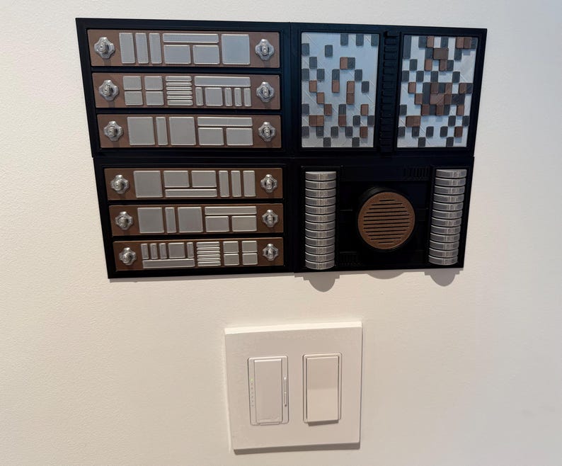 Two Tech Wall Panels With Spaceship Greebles Inspired by Popular ...