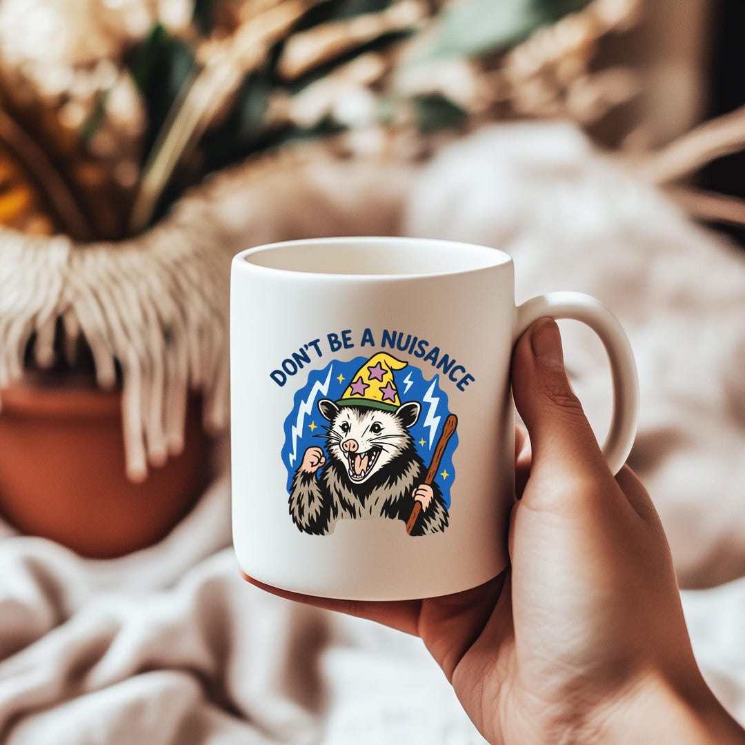 Possum Mug, Funny Weirdcore, Coffee Cup Opossum,gift Roommate, Cursed ...