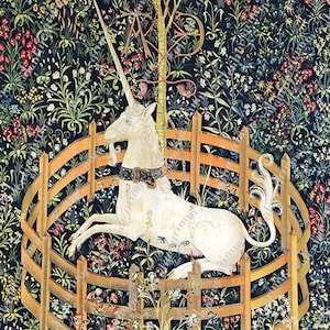 UNICORN MEDIEVAL TAPESTRY Large Digital Printable Art for Framing ...