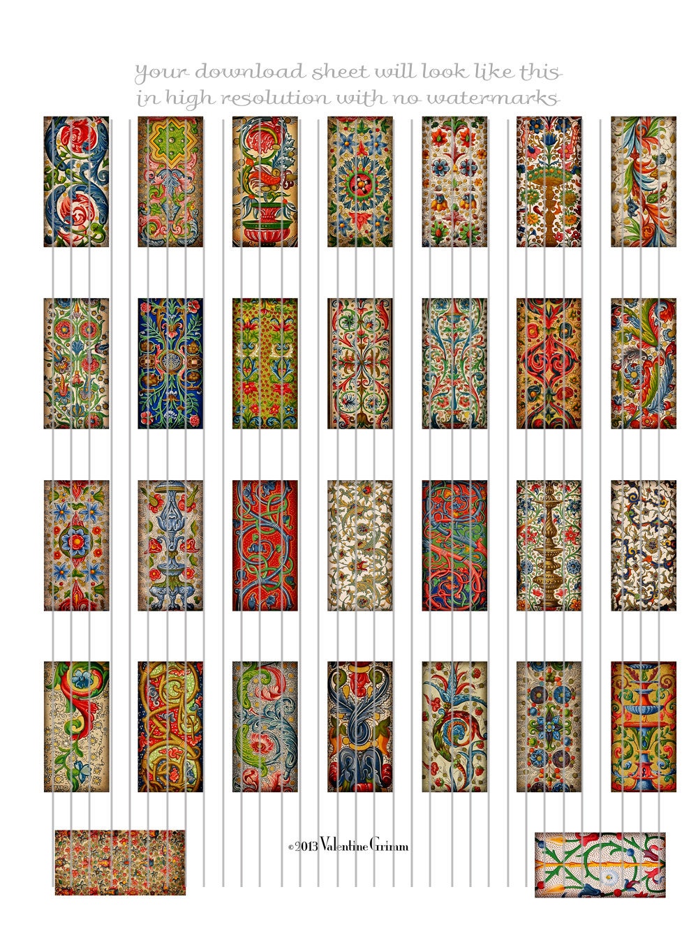 MEDIEVAL ILLUMINATIONS Mini Domino Digital Printable Collage - Etsy