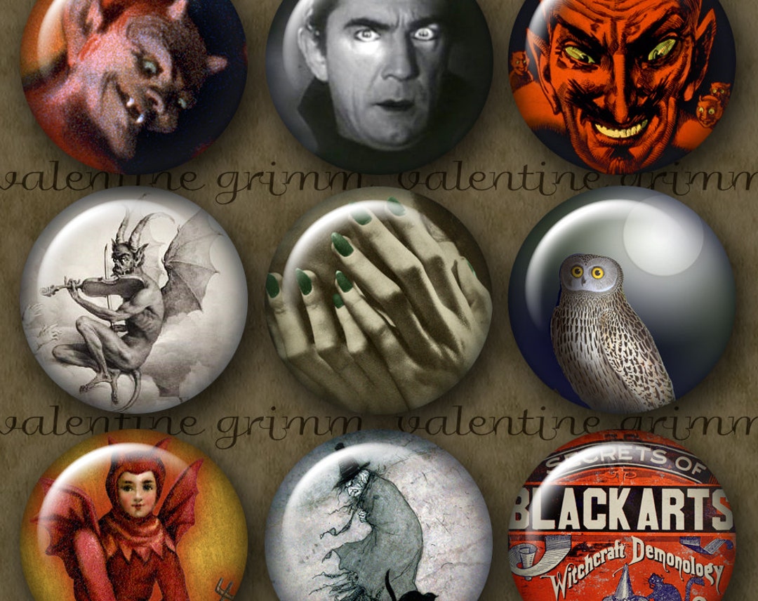 SPOOKY CIRCLES 1" Circles...hi-quality Ready to Print - Etsy