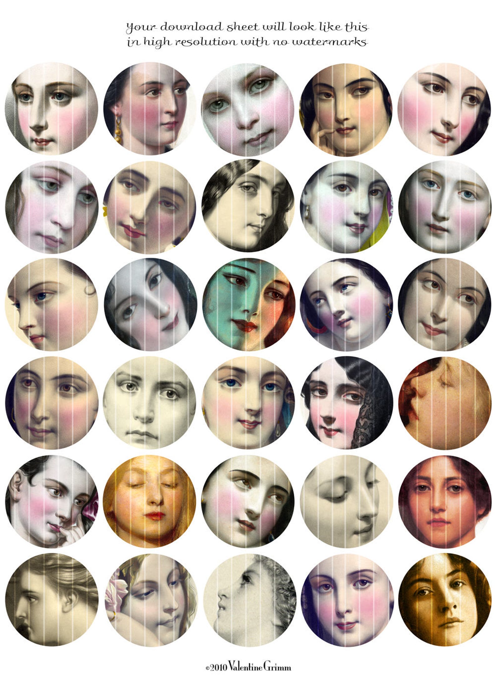 SMALL FACES 1.5" Circles...hi-quality, Ready to Print - Etsy