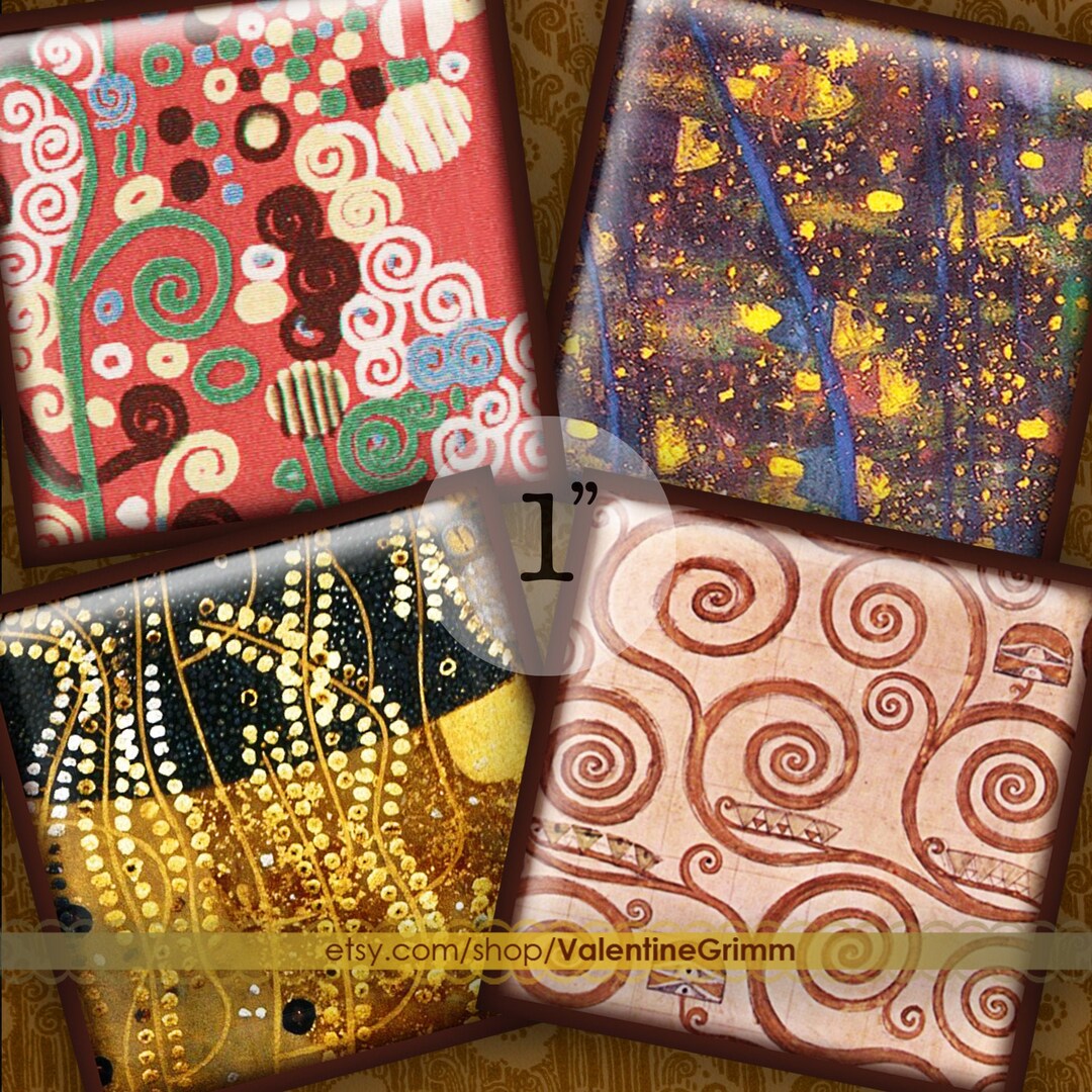 GUSTAV KLIMT PATTERNS 1" Squares...hi-quality, Ready to Print - Etsy