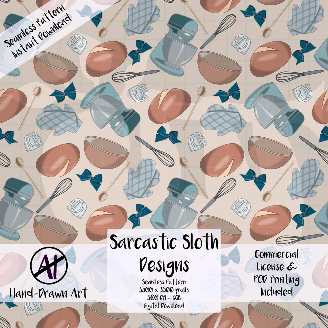 Coquette Sourdough & Bows Digital Paper With Commercial License, Bread ...