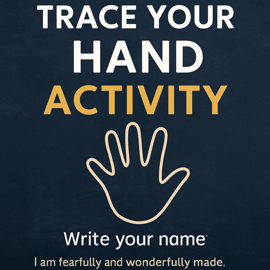 Trace Your Hand – God Made Me | Christian Kids Activity - Etsy