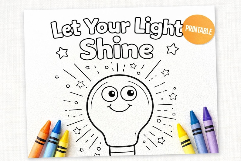 Let Your Light Shine Coloring Page | Matthew 5:16 Bible Verse (digital ...