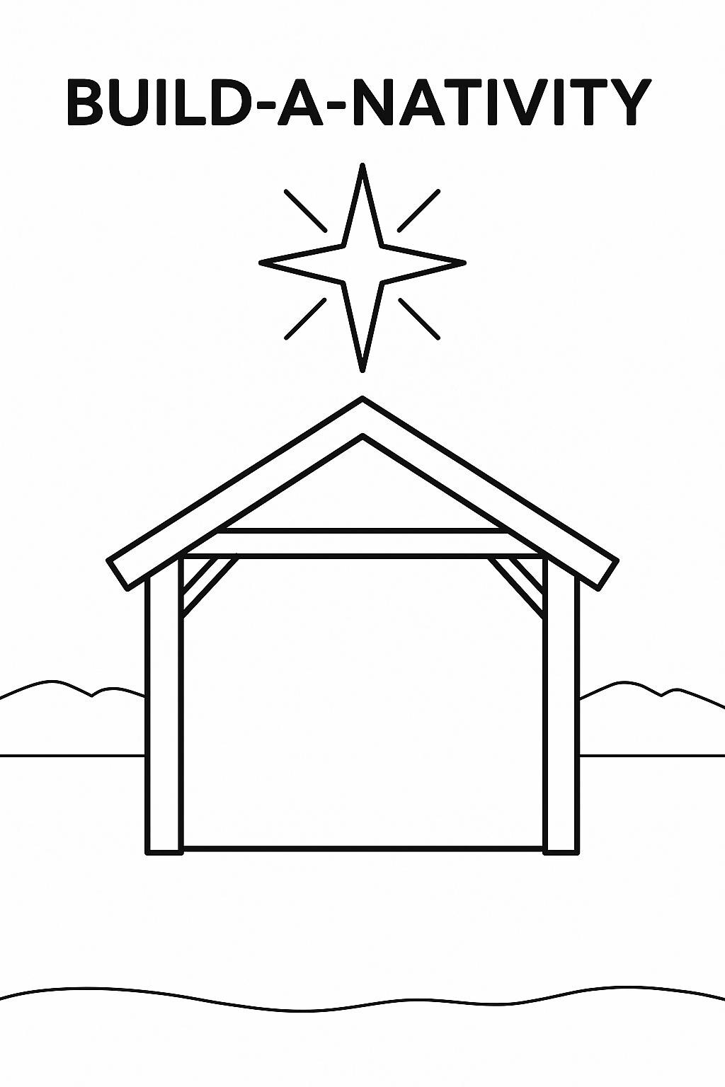 Build a Nativity Cut and Glue Craft for Kids - Etsy