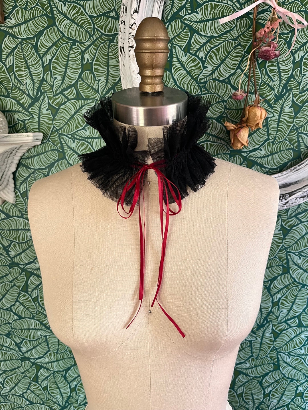 The Antoinette Ruffle Collar in Midnight II Dark Academia Goth ...